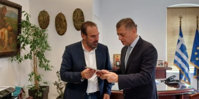 Συνάντηση του Δημάρχου Φλώρινας Βασίλη Γιαννάκη με τον Υπουργό Εθνικής ...