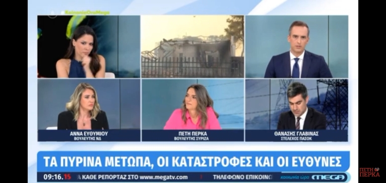 Η Πέτη Πέρκα στο MEGA: «Η κλιματική κρίση αποτελεί τη μεγαλύτερη ...
